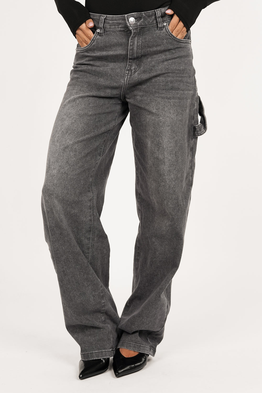 Balloon fit jeans met twist grijs | Baggy jeans