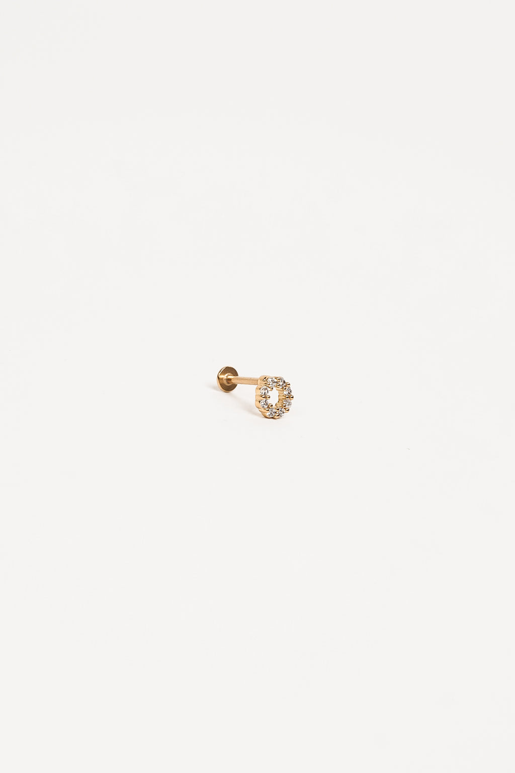 Oorpiercing met strass steentjes goud | Helix piercing